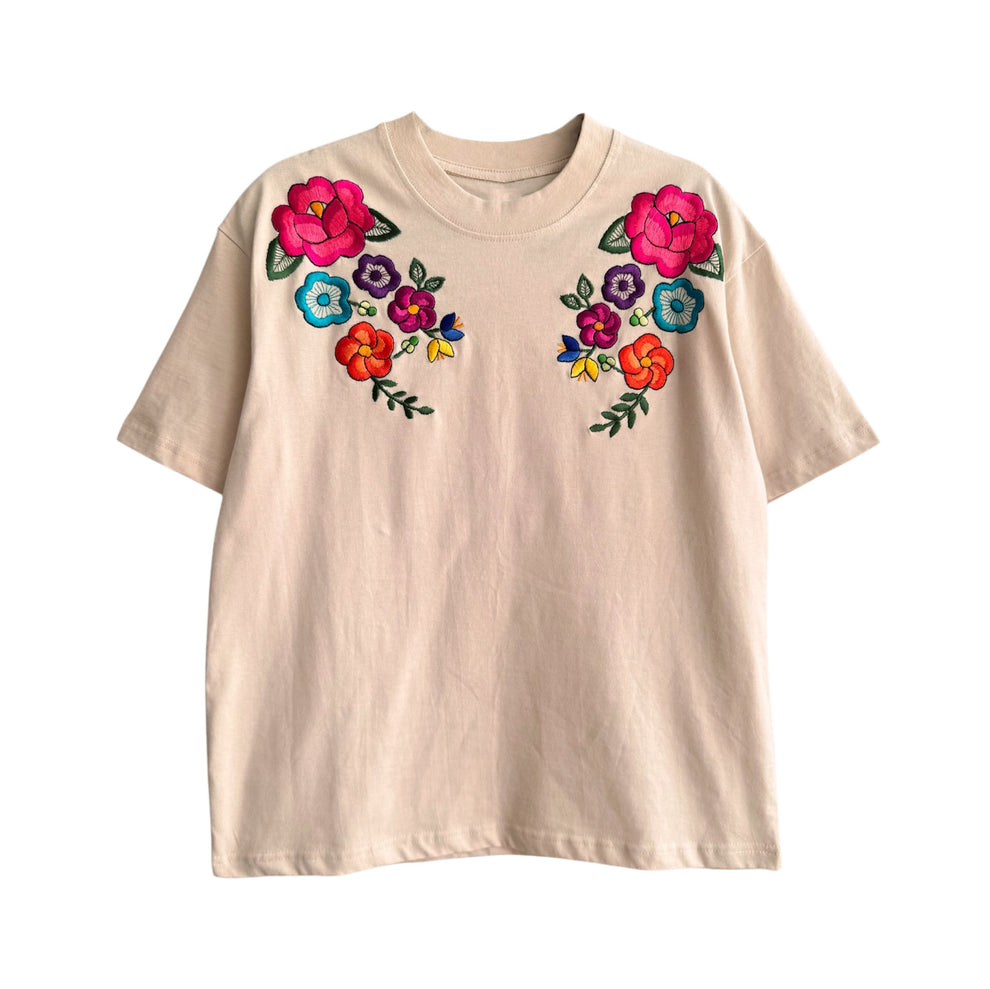 Playera Beige bordada Lolkina